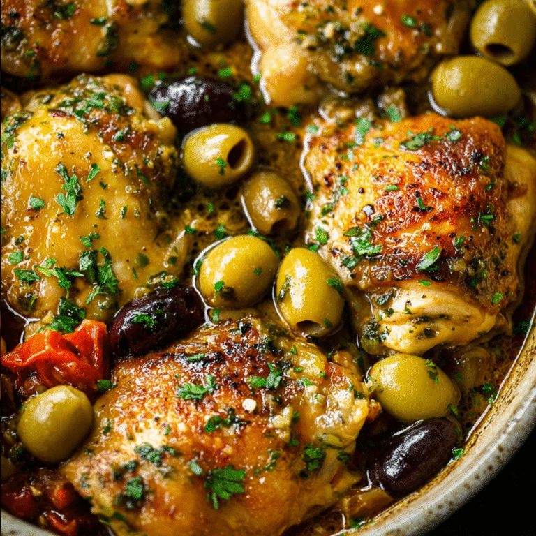 Garlic Chicken with Olives – 1 Rich Recipe for Bold Flavor - LillyRecipes