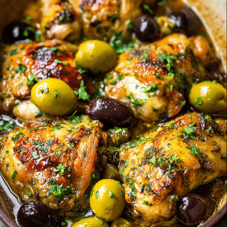 Garlic Chicken with Olives – 1 Rich Recipe for Bold Flavor - LillyRecipes